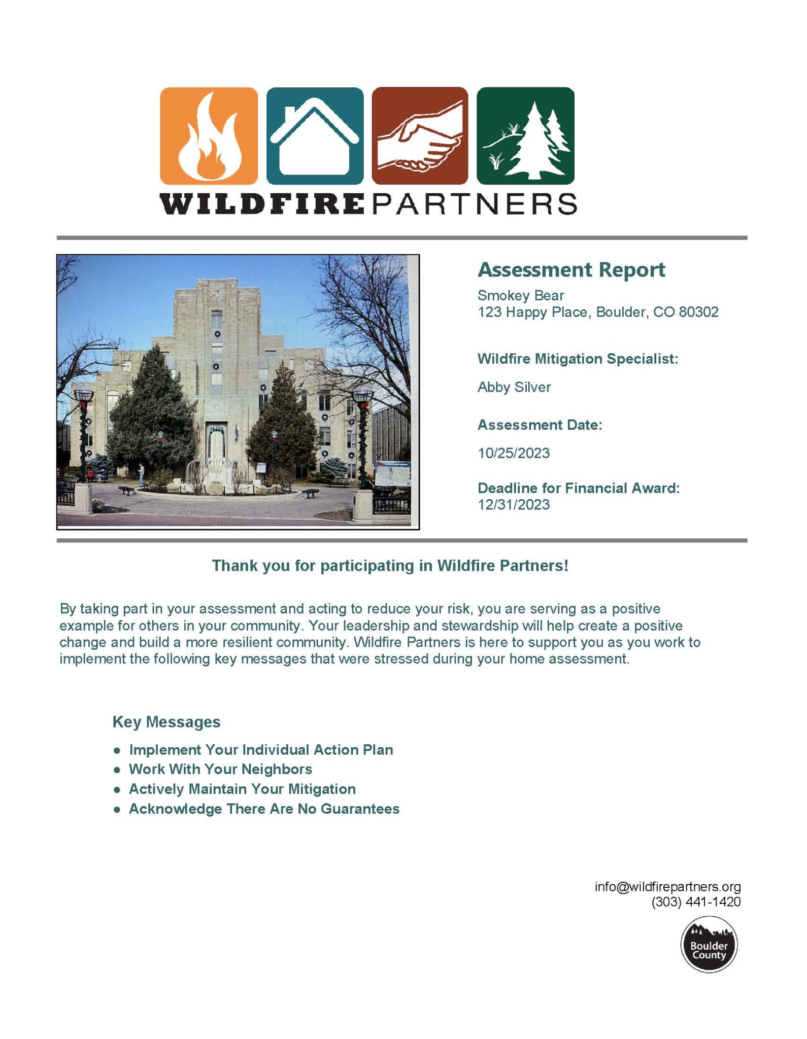 Individual Home Assessments – Wildfire Partners